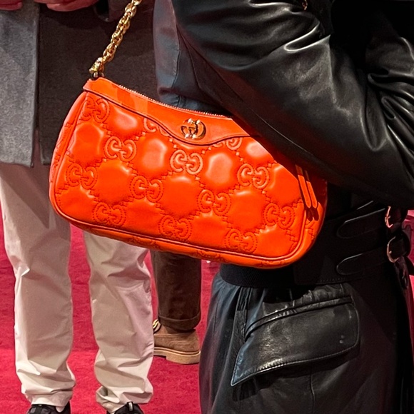 Gucci | Bags | Gucci Orange Leather Shoulder Bag | Poshmark
